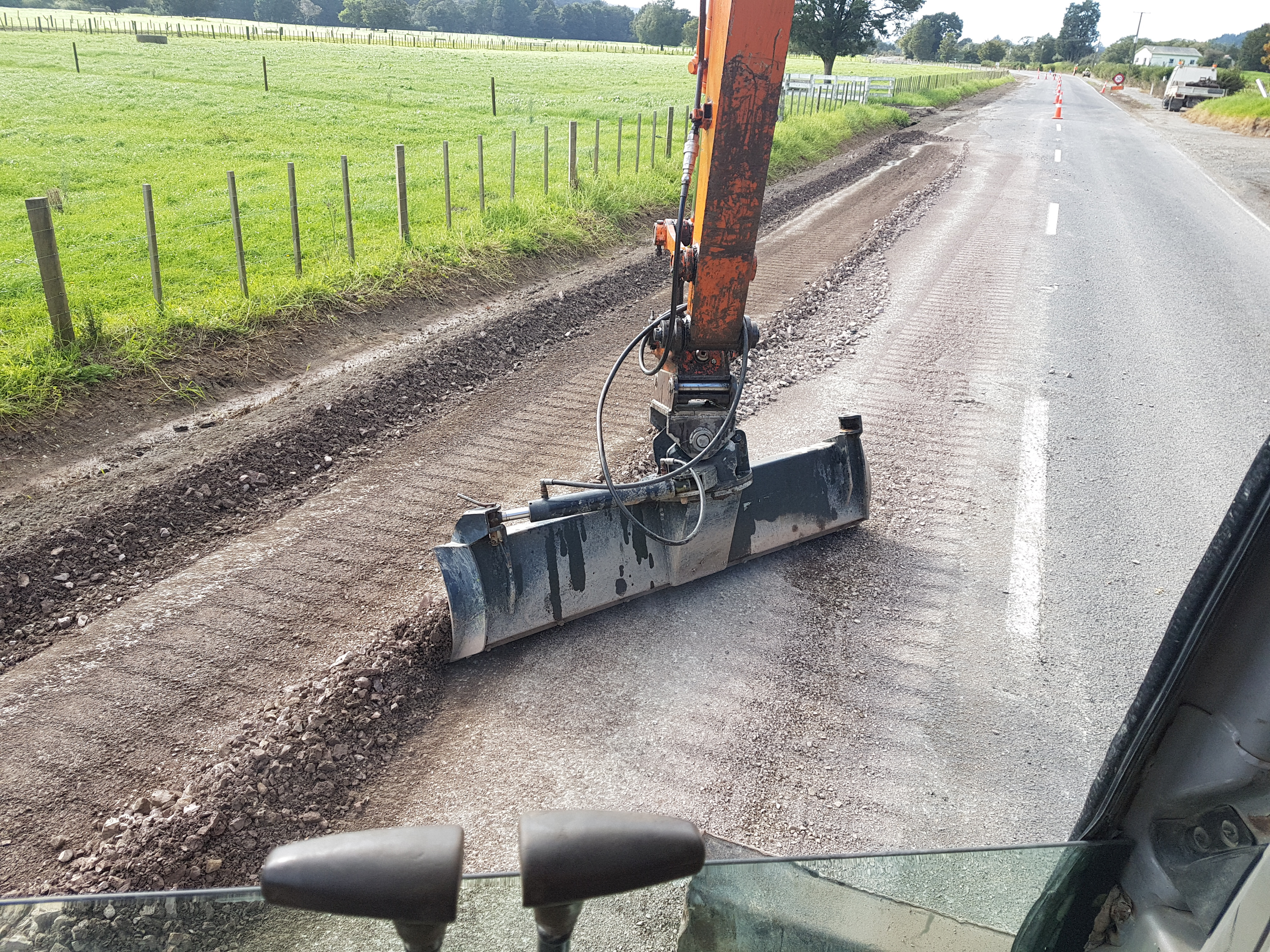 Water tabling and shoulder build up Ventia Kaikohe